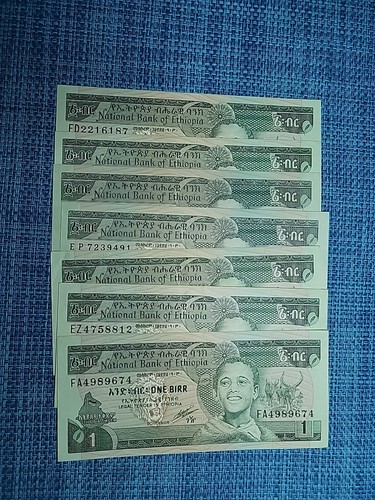 🇪🇹 Ethiopia 1 Birr 1977 (ND) P-41b XF Banknotes (EACH) 022225-6 | eBay
