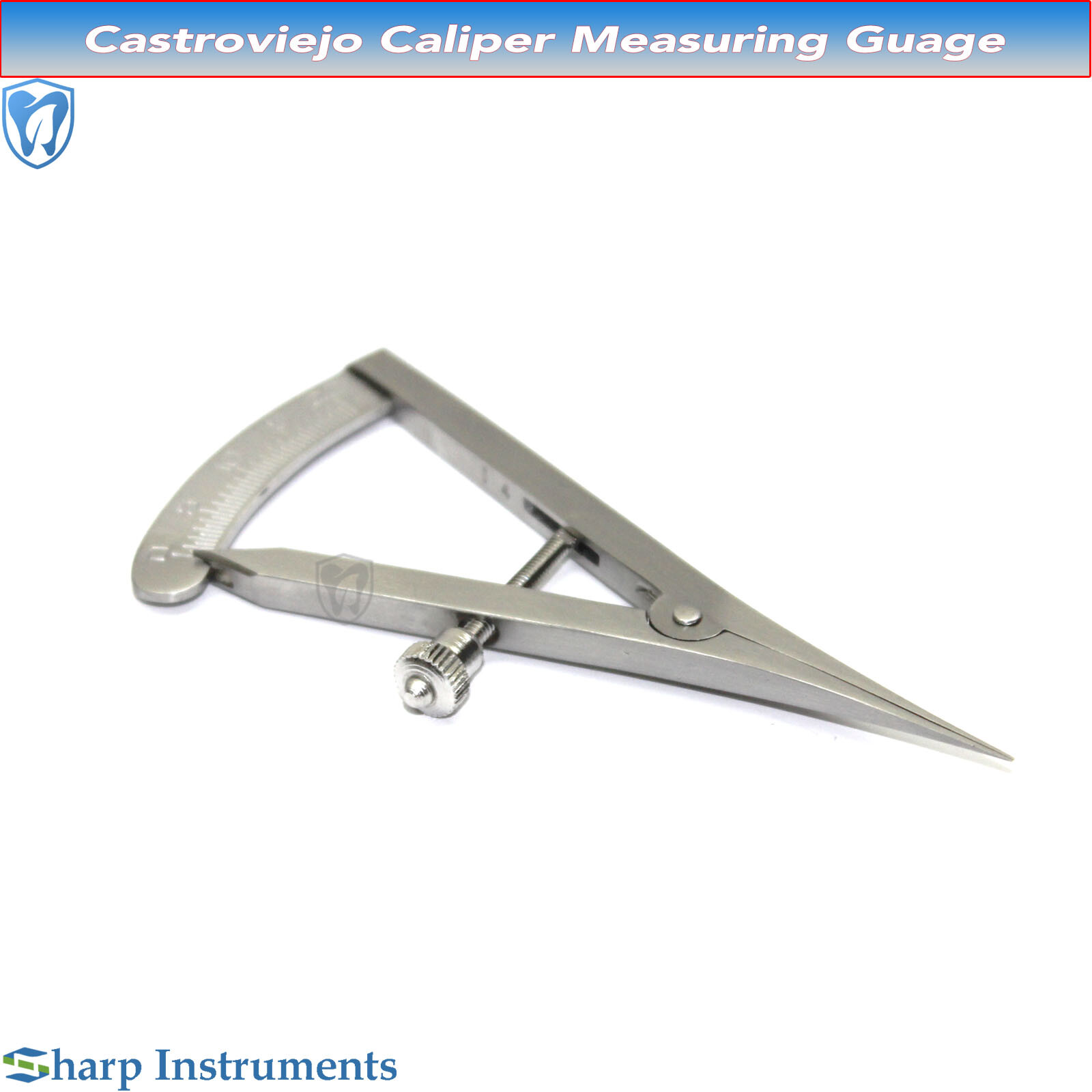 Dental Castroviejo Bone Caliper Gauge Surgical Strabismus Measuring ...