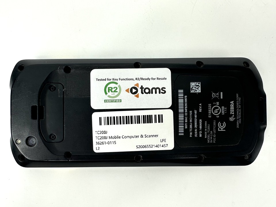 Zebra TC200J Handheld Barcode Scanner Mobile Computer TC200J-1KC111US ...