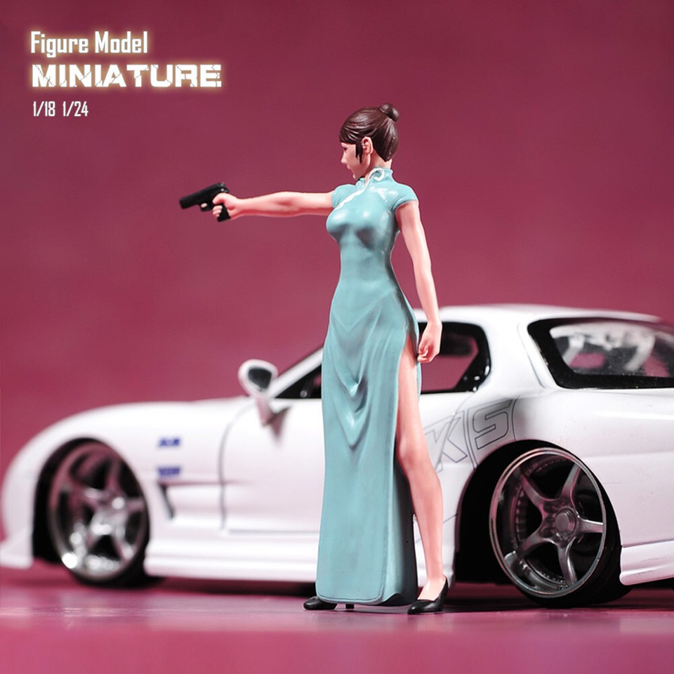 1/18 Miniatures Cheongsam Killer Girl Scene Props Model 4''Figures For ...
