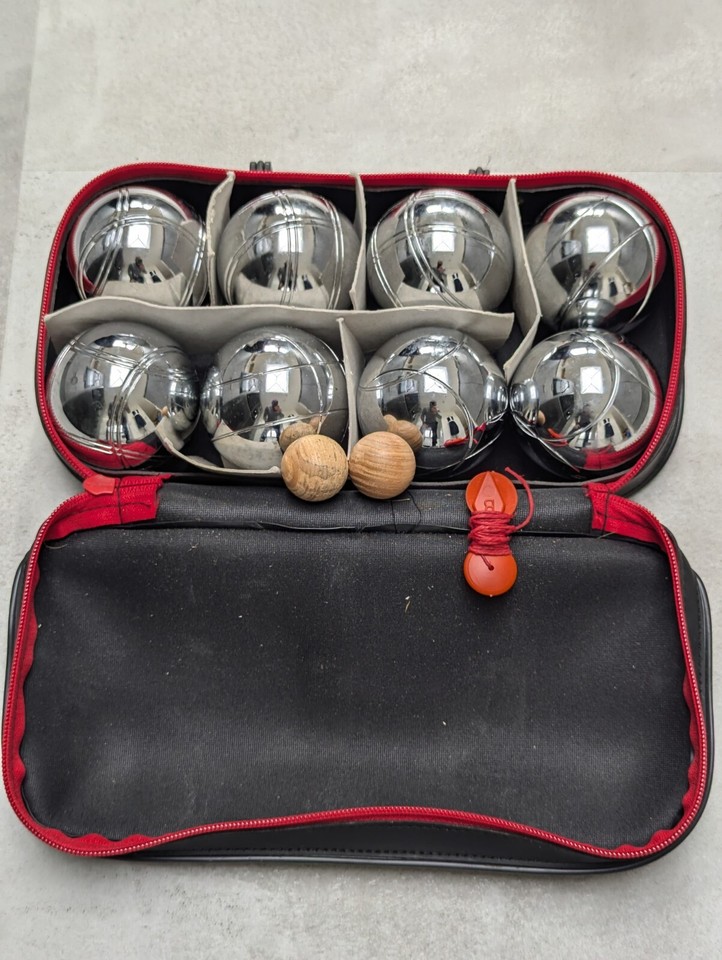 Jb Sports Petanque-Set Of 8 Boules-2 Jack's And A Measure String With ...