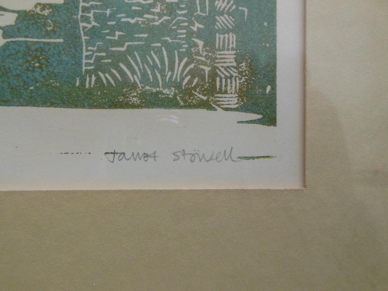 Janet Stowell - "Cornish Farm" - Coloured Wood Block - Cornwall, Framed ...