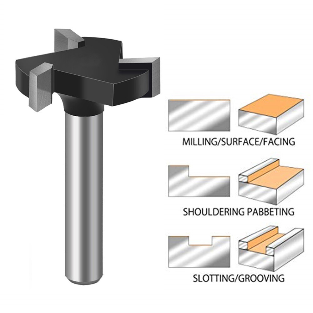 CNC Spoilboard Carbide Router Bit 1/4inch Shank Milling Cutter ...