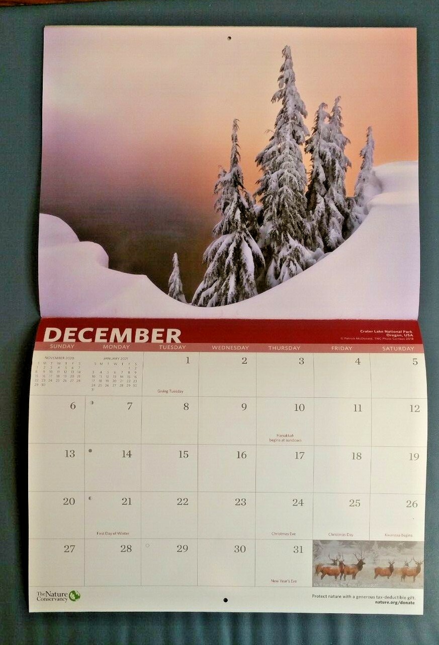 2020 The Nature Conservancy Calendar w Beautiful Pictures of Nature's ...