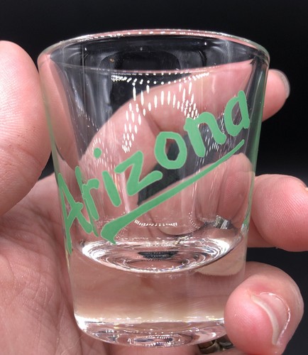 ARIZONA Green Lettering State SHOT GLASS | eBay