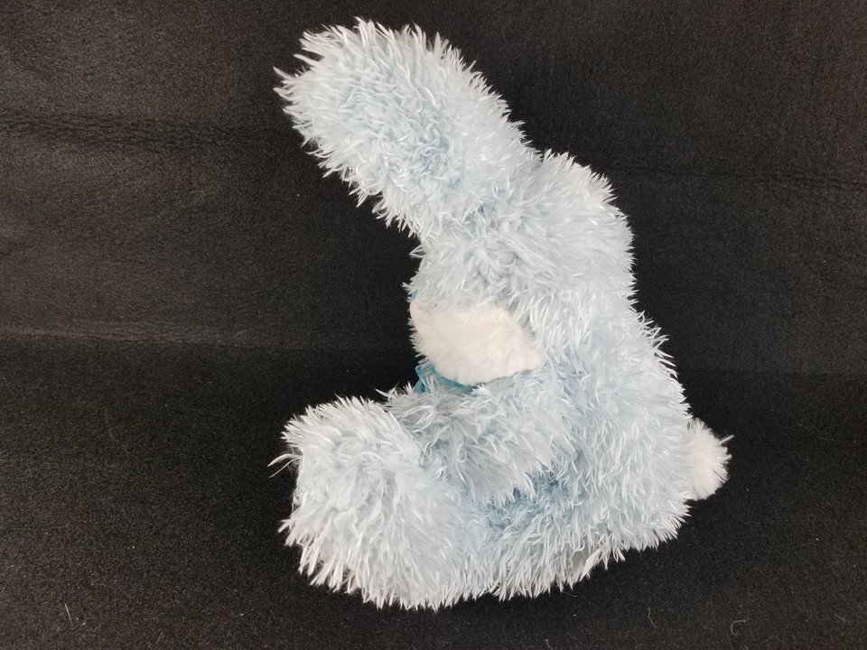 Happy Easter Dan Dee Blue Fuzzy Cuddly Plush Stuffed Bunny Rabbit ...