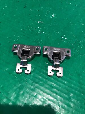 (2) MEPLA Hinge 698.256.50.00 Nickel w/510.356.00.13 Mounting Plate ...