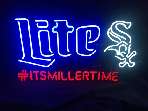 CoCo 32"x20" It's Miller Time Miller Lite Chicago White Sox Beer Neon ...