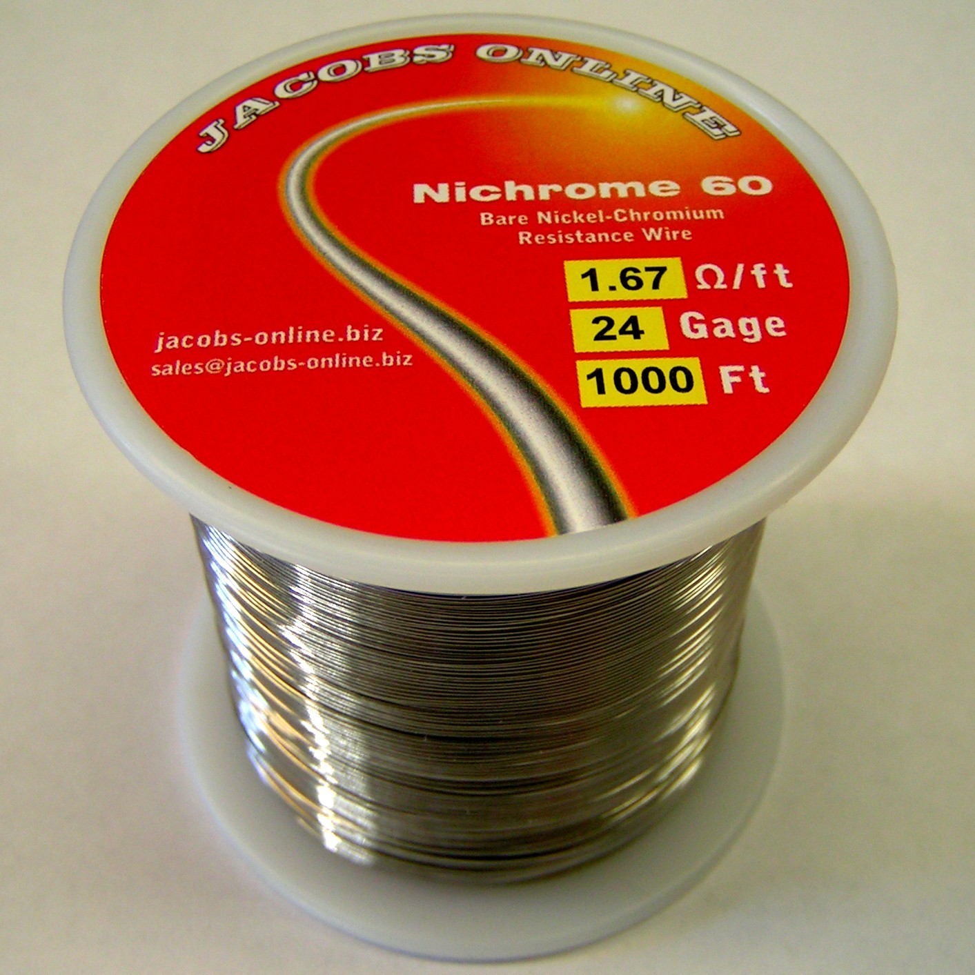 Nichrome 60 resistance wire, 24 AWG (gauge), 1000 ft, approx 1.15 lb | eBay