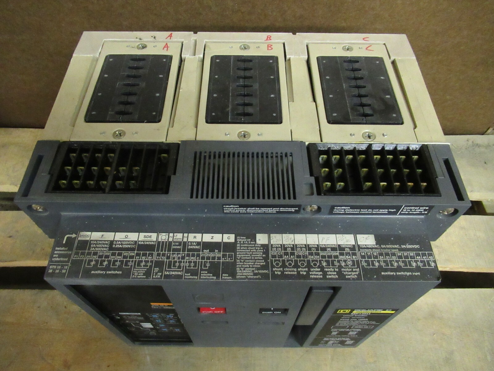 1200 AMP SQUARE D MP12H1 MASTERPACT CIRCUIT BREAKER STR58U TRIP 54750 ...