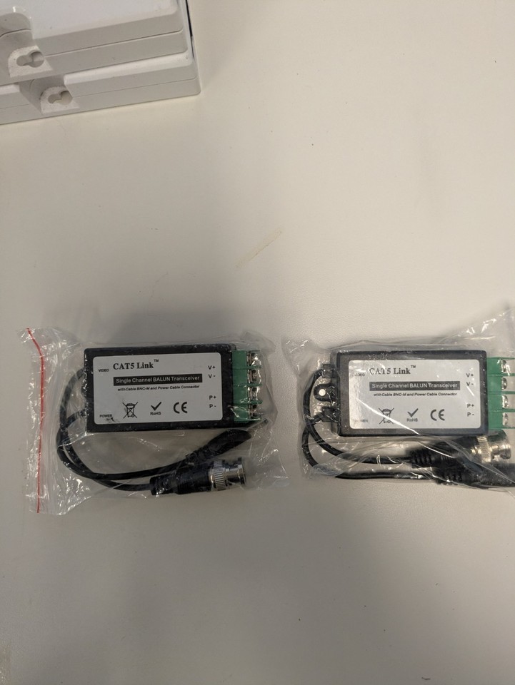 PV5FM CAT-5 Balun, UTP Balun, Video Balun for CCTV with Camera Power | eBay