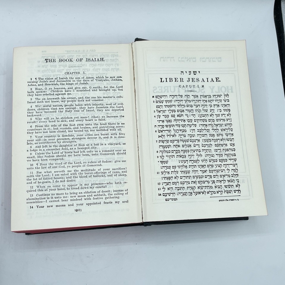 The Holy Bible 24 Books of the Holy Scriptures Vol I & II Hebrew (ISAAC ...