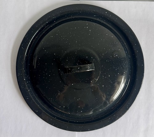 Vintage Granite Ware 12 QT Stock Pot Replacement Lid ONLY Black & White ...