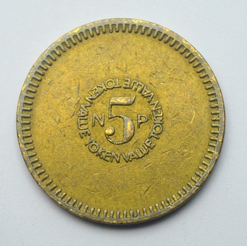 VENDING ONLY TOKEN VALUE 5 PENCE 5 PENNY COIN TOKEN | eBay
