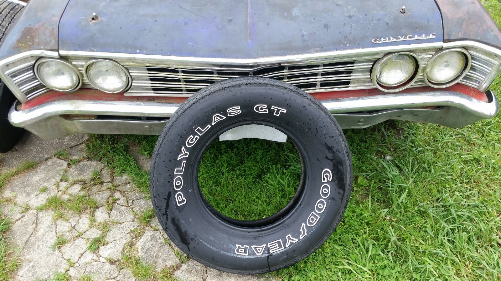 Vintage Goodyear Polyglas GT muscle car tire NOS 60's 70s G70-15 mopar ...
