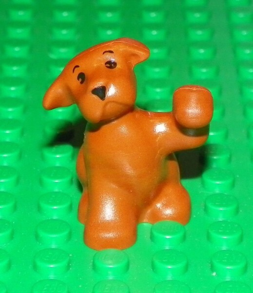LEGO - Minifig, Animal - Dog Raised Paw w/ Face Pattern - Dk Orange ...
