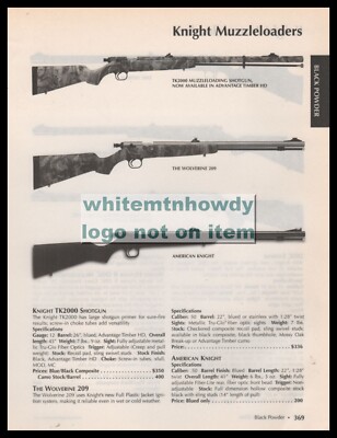 2003 KNIGHT TK2000, Wolverine 209, American Black Powder Muzzleloader ...