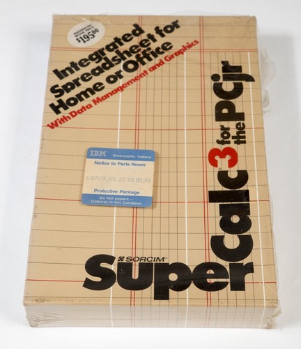 Vintage SuperCalc 3 5.25" PCjr NEW NOS ST534 | eBay