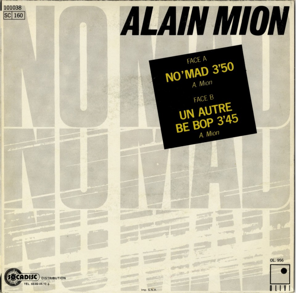 SP 45 tours Alain Mion No'mad / Un autre be bop jazzdance EXC | eBay