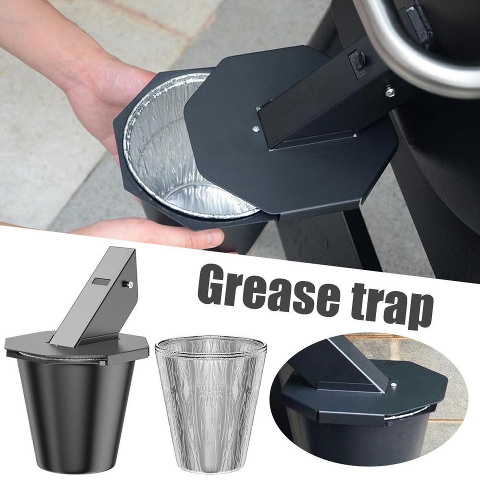 Upgraded Grease Bucket W/Lid&Silicone,Heat-Resistant Coating,2 Tinfoil ...