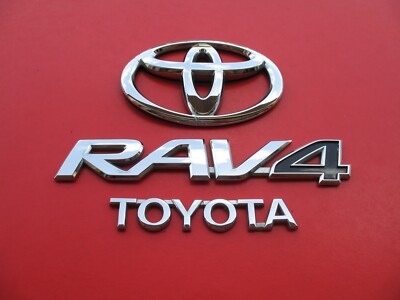 06 07 08 09 10 11 12 TOYOTA RAV4 REAR CHROME EMBLEM LOGO BADGE SIGN SET ...