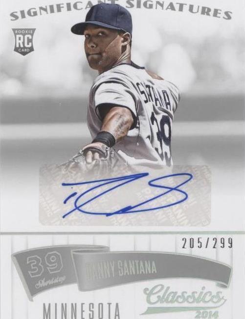 2014 Panini Classics - Significant Signatures Danny Santana #79 Silver ...