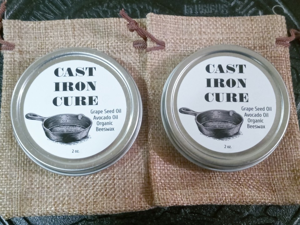 Cast Iron Cure/Beeswax Cast Iron Seasoning & Conditioner"2 Tin Bundle ...