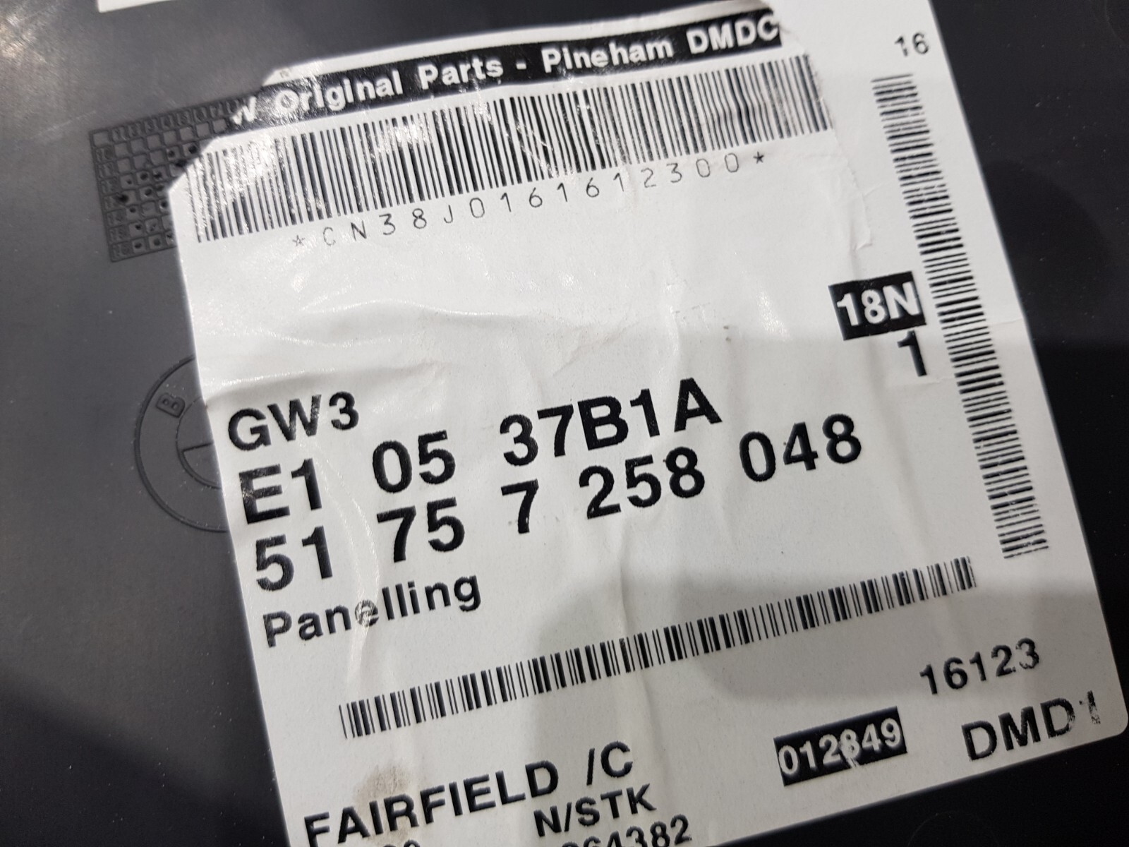 Genuine BMW F30 Underbody Panelling Rear Right 7258048 for sale online ...