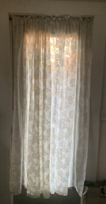 Sheers 70” long x 114” wide 1 pair Light Grn and sheer wht damask ...