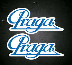 PRAGA Stickers/Decals - 2 x 200mm x 93mm - Printed & Laminated ...