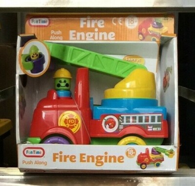 Fun Time Pre-School Fun Play Push Along Fire Engine | eBay