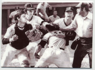 Thurman Munson and Carlton Fisk FIGHTING - METAL baseball card - | eBay