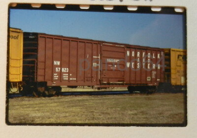 2 RR TRAIN Slide N&W Norfolk & Western Box Car #57823 Sugar Creek ...