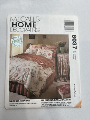 McCall's Home Decorating Pattern 8037 Bedroom Essentials Uncut | eBay