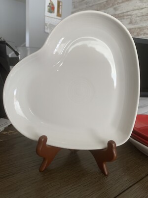 Fiestaware Heart Plate White | eBay