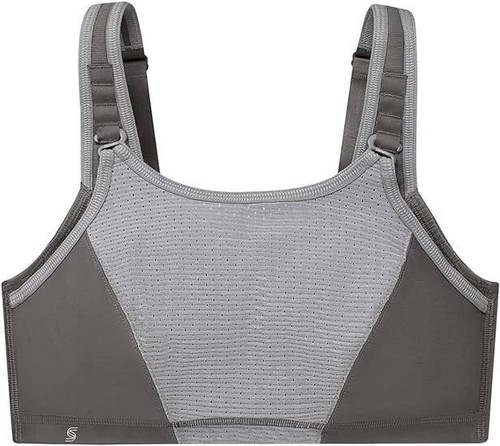 Glamorise Custom Control Sports Bra Dark Grey Adjustable Fit Size 38F ...