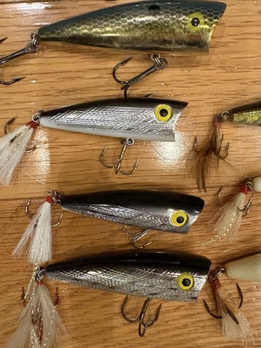 Vintage Lot Of Lures-Rebel Pop R-Zara Puppy-Super Spook Jr- Chug N ...