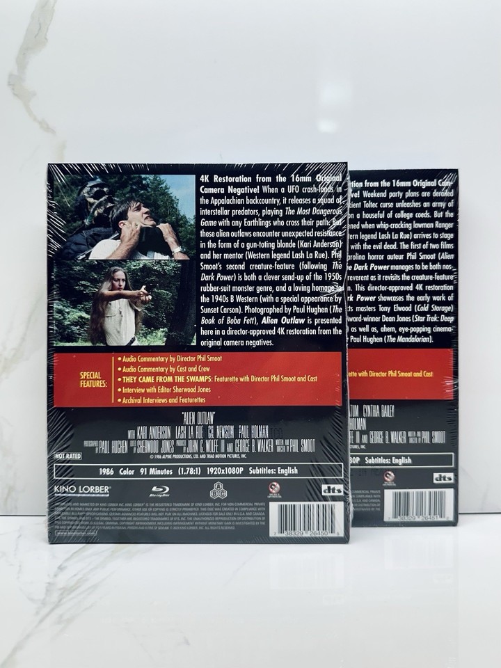 ALIEN OUTLAW (1985) & THE DARK POWER (1985) Kino Cult Blu-ray w ...