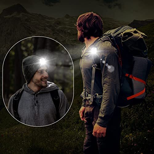 2 Pack Rechargeable Clip On LED Flashlight for Running Walking In The ...