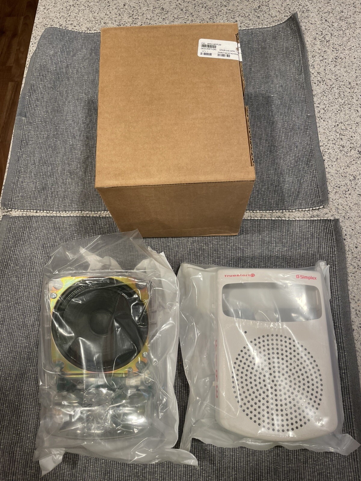 Simplex 49SV-APPLW Fire Alarm Speaker Strobe With 49SVC-WWFIRE White ...