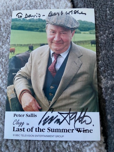 Peter Sallis Cleggy signed Last Of The Summer Wine cast card Doctor Who ...