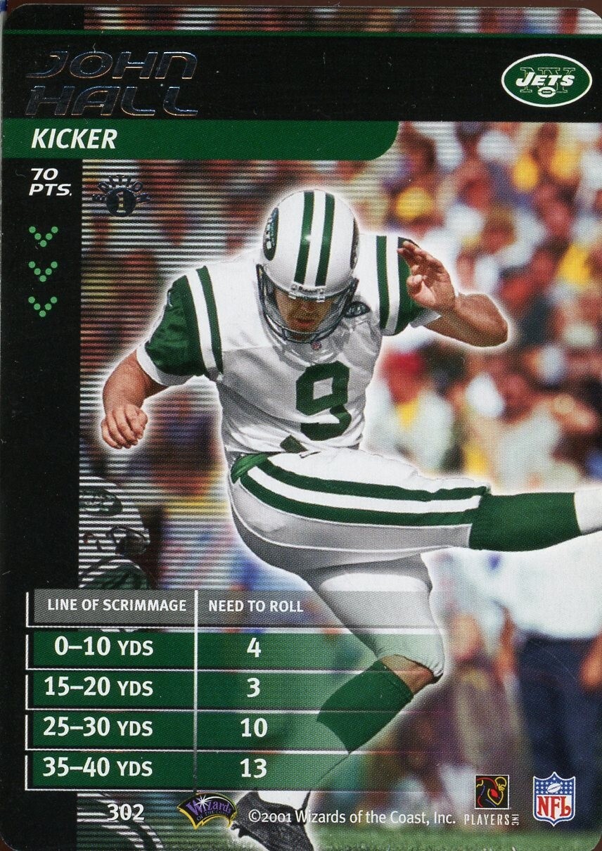 2002 NFL Showdown 1st Edition JOHN HALL JETS #302 | eBay