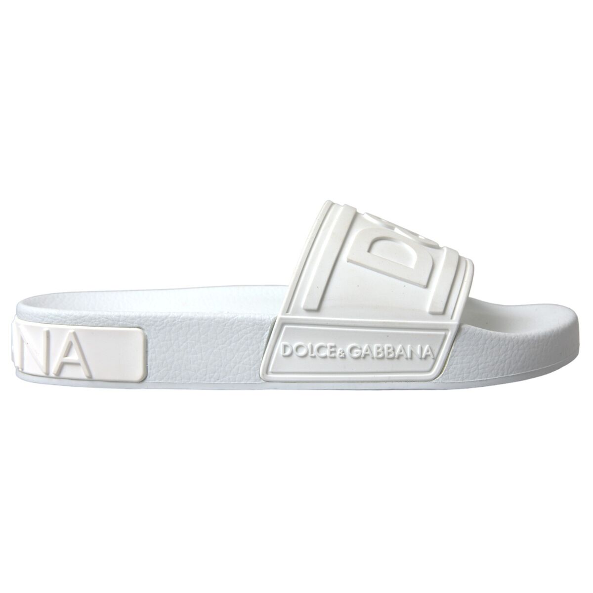 DOLCE & GABBANA Shoes White Rubber Sandals Slides Beachwear DOLCE & GABBANA Shoes White Rubber Sandals Slides Beachwear