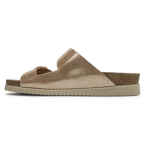 Mephisto Womens Sandals Harmony Casual Buckle Slip On Metallic Leather ...