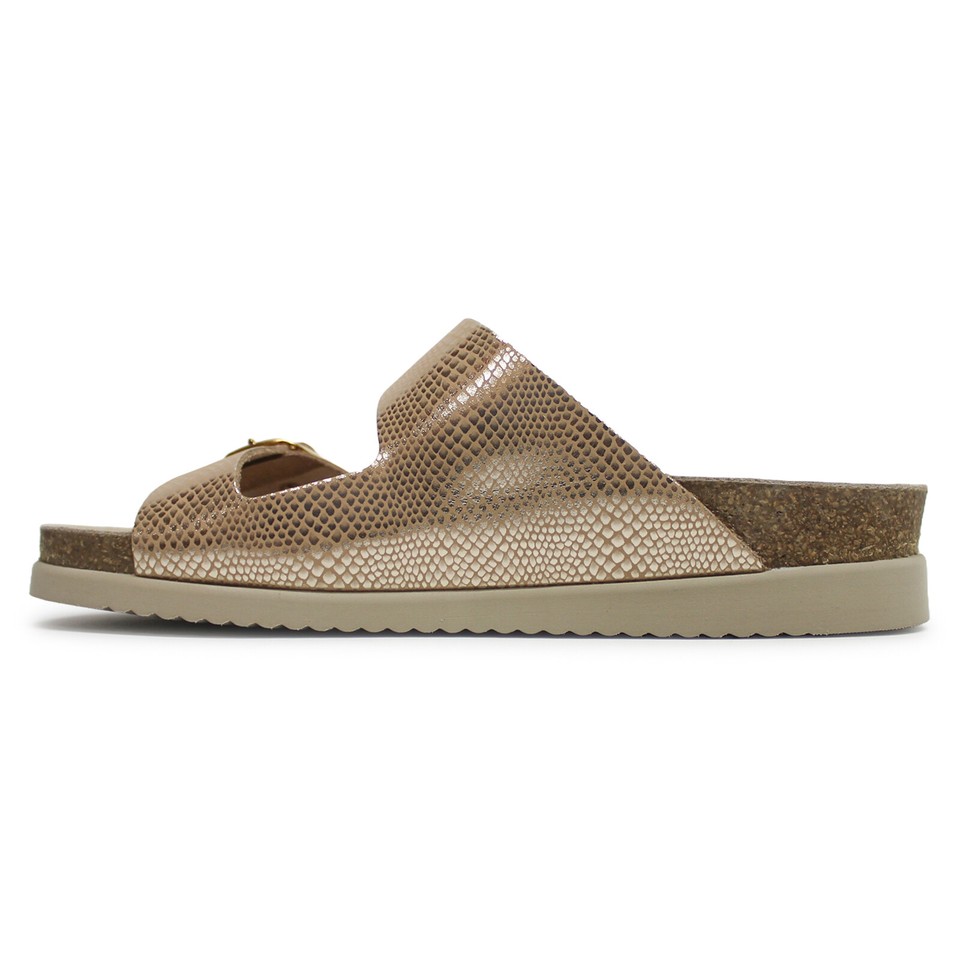 Mephisto Womens Sandals Harmony Casual Buckle Slip On Metallic Leather ...