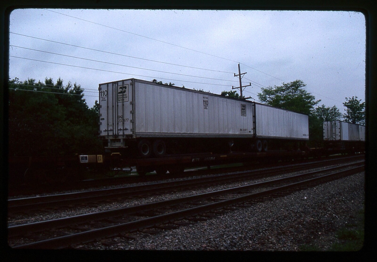 Railroad Slide - Burlington Northern BNZ #233977 Intermodal Trailer ...