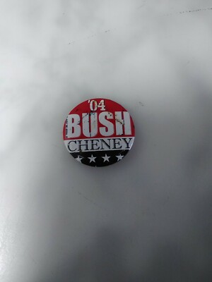 2004 BUSH CHENEY '04 2.25" Cello Pin Button Authentic George W Bush ...