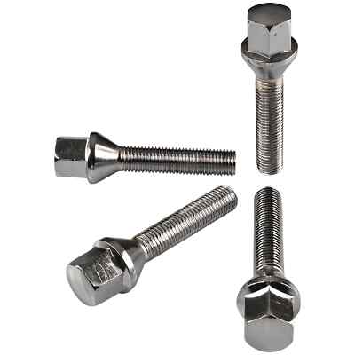 16 CHROM Radschrauben Radbolzen Schrauben M12x1.5x36 Kegel Kegelbund 60 ...