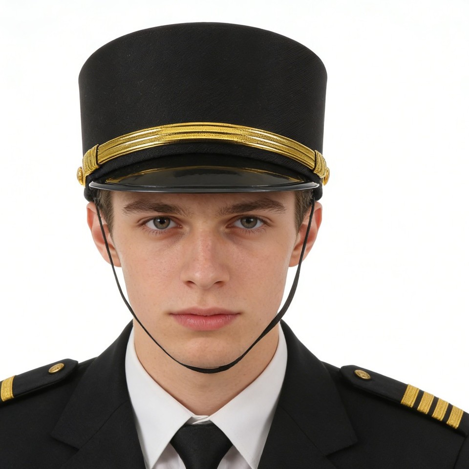 Train Conductor Hat: Black Engineer Cap - Vintage Railway Costume Props ...