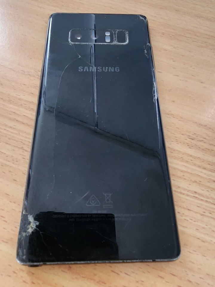 Samsung Galaxy Note 8 - Black (works fine but bleed and cosmetic damage ...
